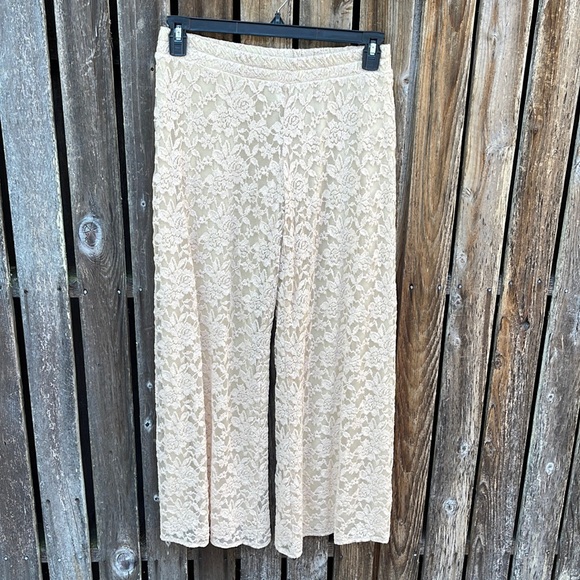 ivy jane | Pants & Jumpsuits | Ivy Jane Lace Boho Pants Small Tan Nude ...